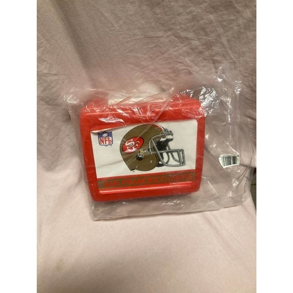 NFL | Bags | Vintage Nfl San Francisco 49ers Red Lunch Box Plastic With ...